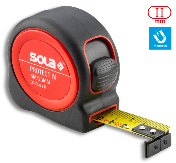 Rollmeter mit Magnet PROTECT M 5 m | bei Sola.at